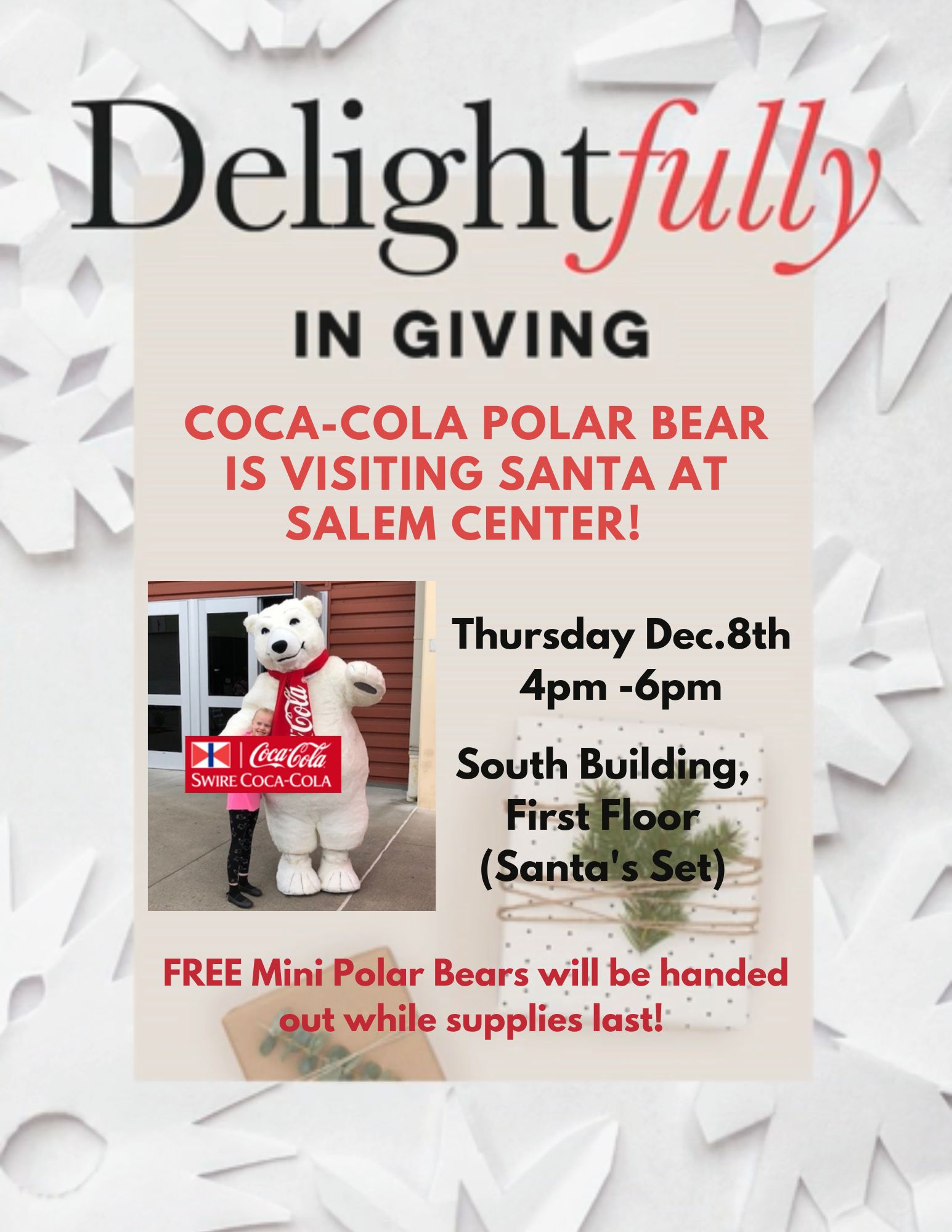 Coca-Cola Polar Bear visits Salem Center | Salem Center